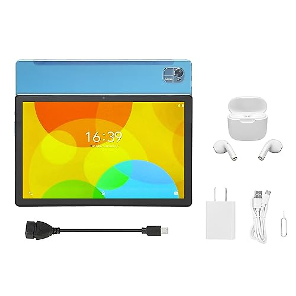 Honio HD Tablet, 12MP 24MP Camera Octacore CPU Dual Card Slot 10.1 Inch 8800mAh Battery 4G LTE 5G WiFi (US Plug)