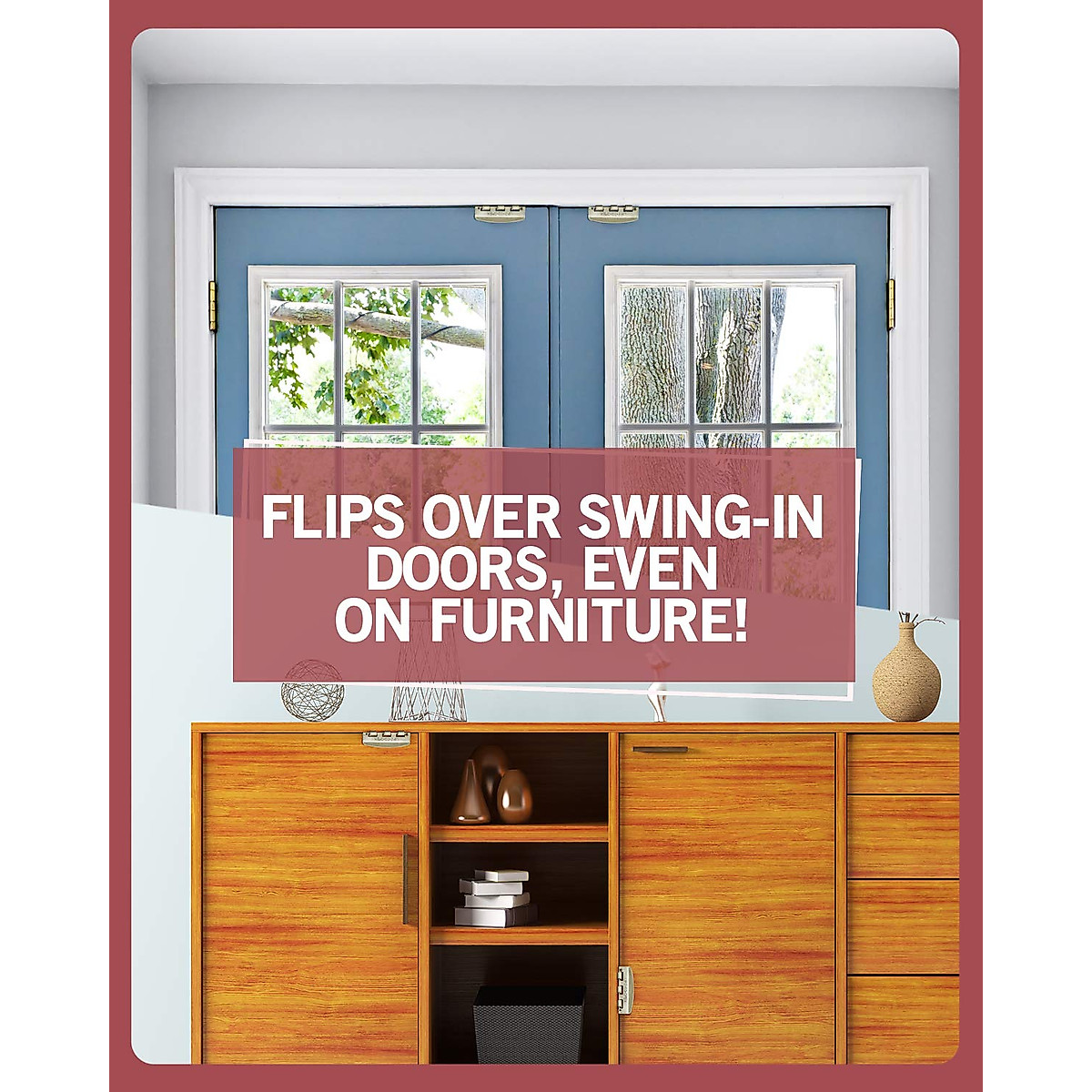 Jack N’ Drill Flip Action Door Lock (6 Pack)- Reversible Privacy Door Locks with Anti Lockout Screw for Child Proofing and Home Defense, Easy to Install and Durable Lock for Interior Swing-in Doors