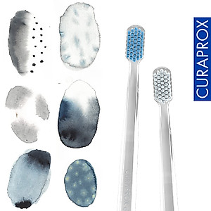 Curaprox CS 5460 Ultra-Soft Winter Edition Toothbrush, Pack of 2, Battery Powered, Transparent, Unisex-Adults, 20-Word Title