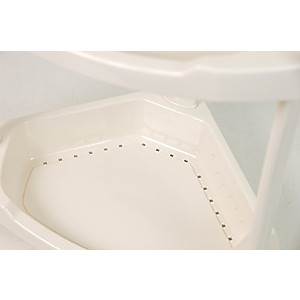 Tenby Living Corner Shower Caddy - 4 Shelf Shower Organizer Caddie with Movab.