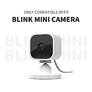 Blink Mini Camera Adhesive Wall Mount Bracket, Strong Adhesive Durable Camera Mount Stand for Blink Mini Indoor Camera, No Drill, No Screws, Decorate Damage-Free, Easy to Install (2 Pack)