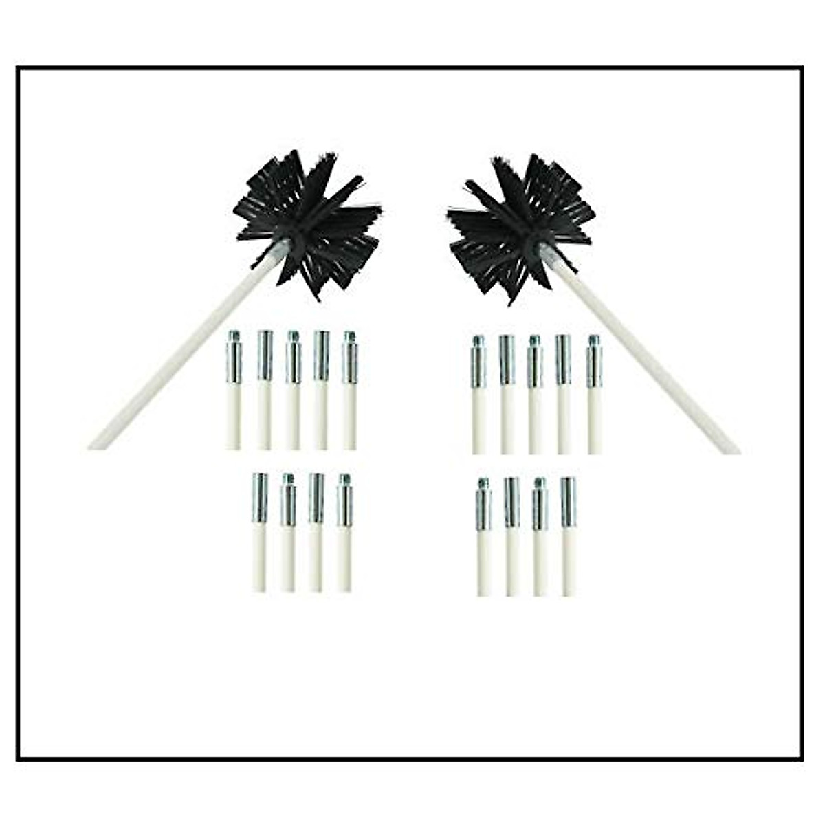 NEW 2 Pack Dryer Duct Cleaning Kit 12' Clear Clean Flexible Cleaner Vent Lint Brush fits other models