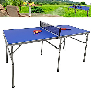Table Tennis Table,Portable Foldable Table Indoor Outdoor Game with Balls and Net,Easy Assembly,for Home Office Family