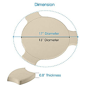 Unicook Smoking Stone Heat Deflector for Akorn Kamado, Large Big Green Egg, Heavy Duty Ceramic Smokin' Pizza Stone 17 Inch, Heat Diffuser Plate, Compatible for Char-Griller 6201
