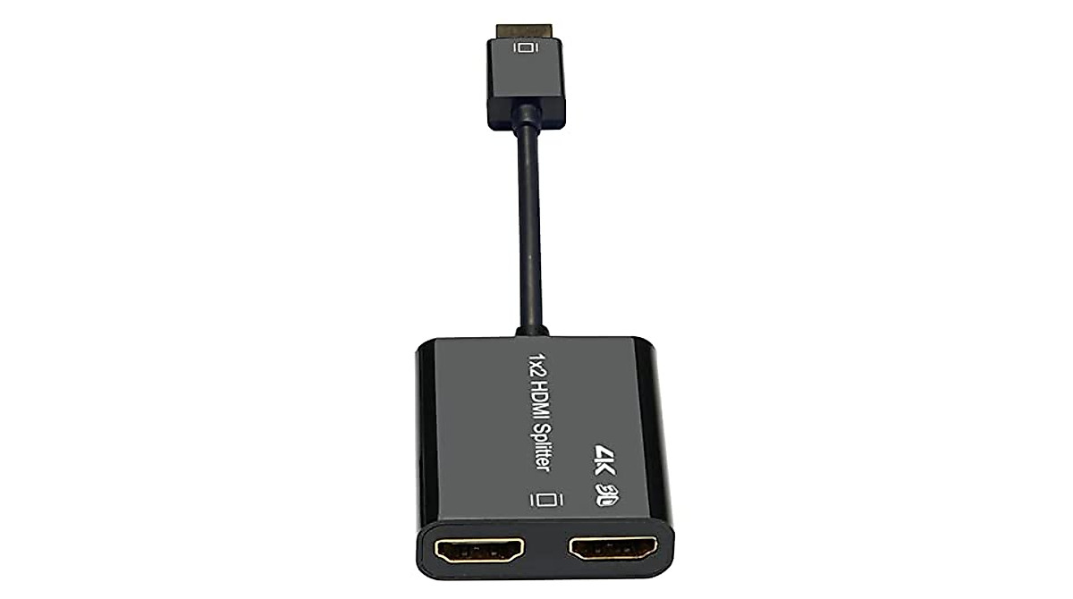 4K HDMI Splitter 1 in 2 Out for Dual Monitors - Supports 1080P & Gaming