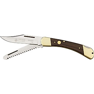 Puma SGB Warden With Saw Jacaranda Wood Lock Back Folding Knife