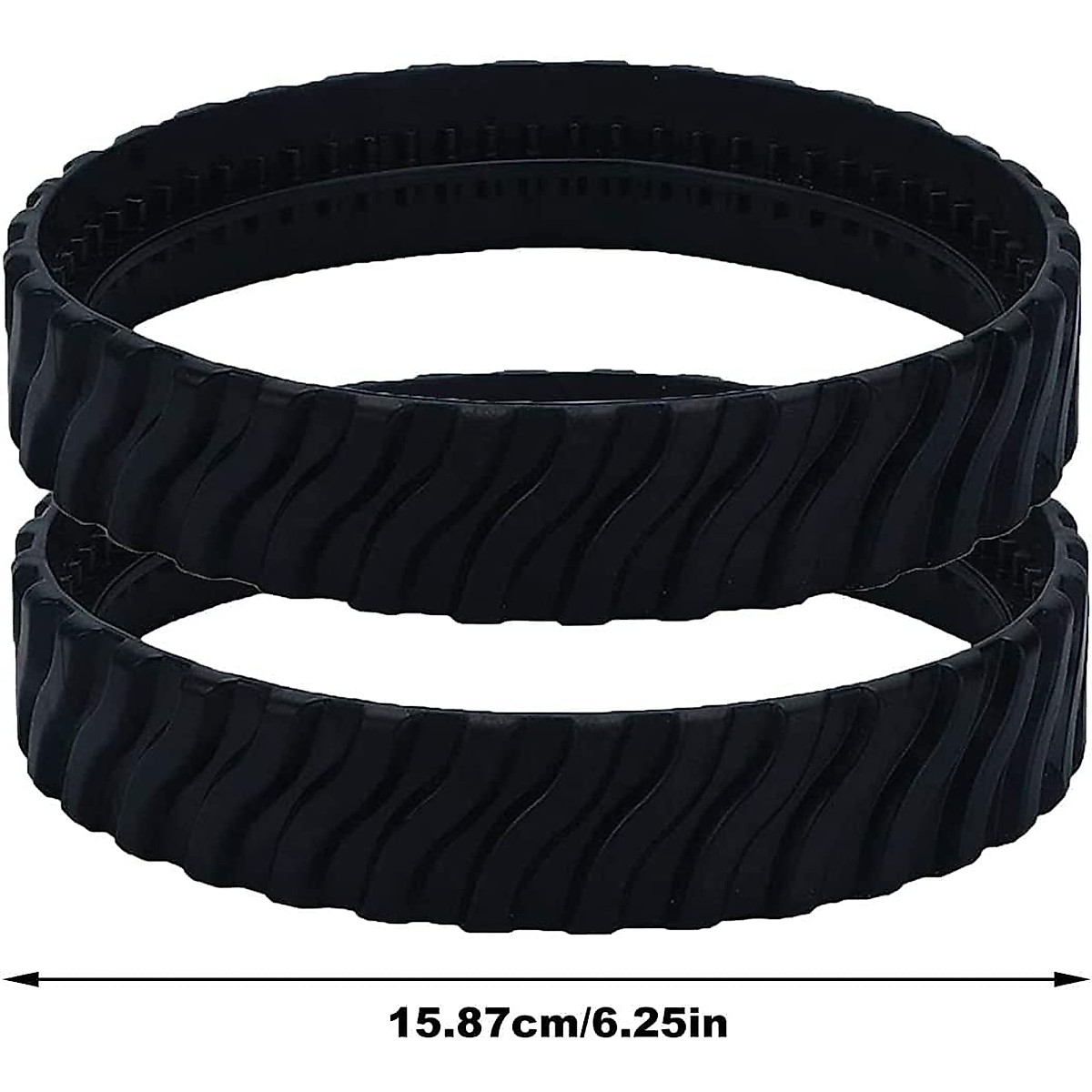 Garbage fighter R0526100 Exact Tire Track Replacement Compatible with Zodiac Baracuda MX8 Elite, MX6 Elite, MX8, Mx6 Ground Pool Cleaner (4 Pack) Made of Premium, Heavy Duty Rubber