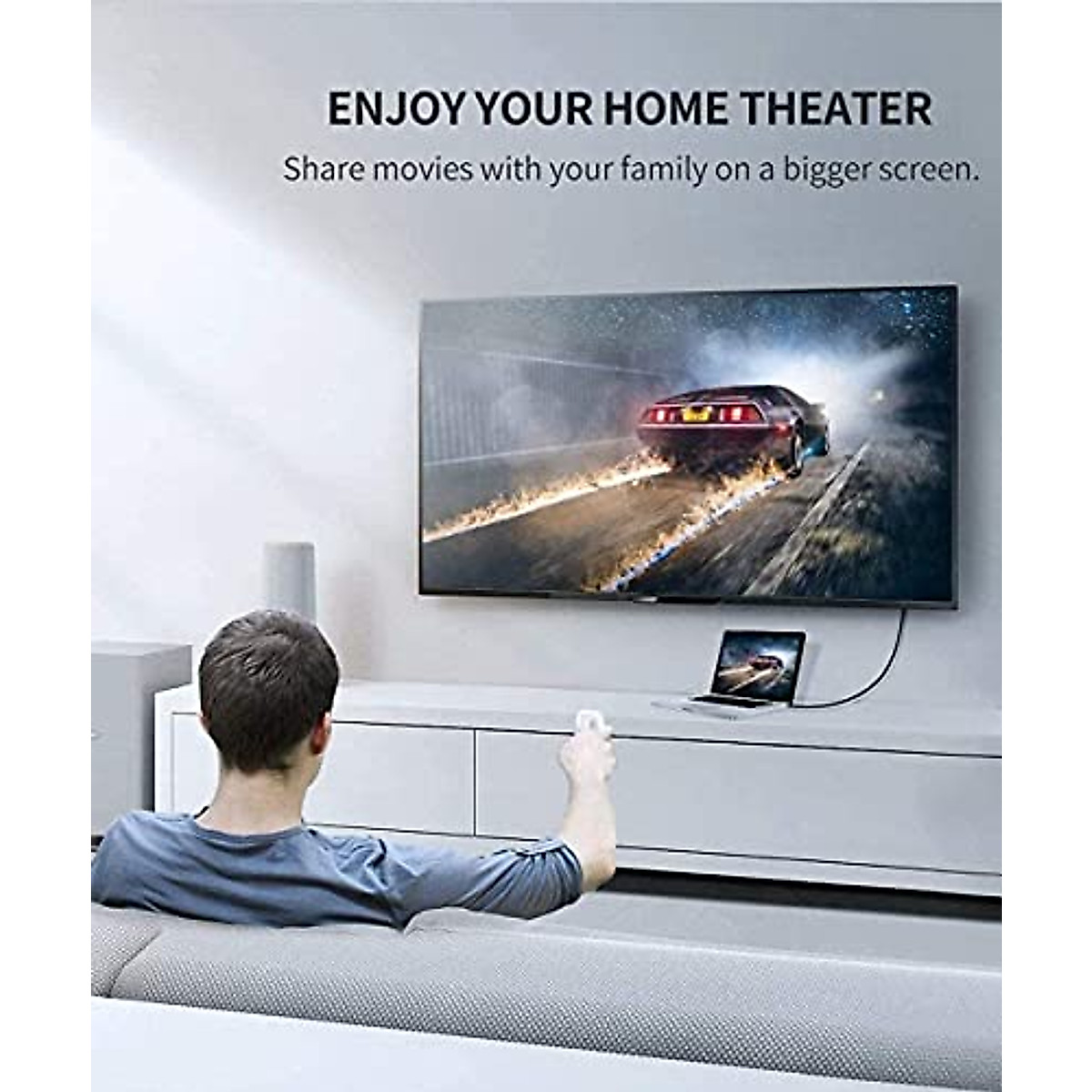 TIEDXIOY USB to HDMI Adapter Cable for Mac iOS Windows 10/8/7/Vista/XP, USB 3.0 to HDMI Male HD 1080P Monitor Display Audio Video Converter Cable Cord - 2M