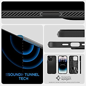 Spigen Liquid Air Armor for iPhone 14 Pro Case, [Military Grade Drop Protection], Phone Case for iPhone 14 Pro - Matte Black