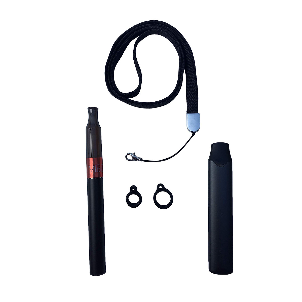 GOBUDi Lanyard Necklace Leash Compatible with VUSE Vibe and VUSE Alto (Black)