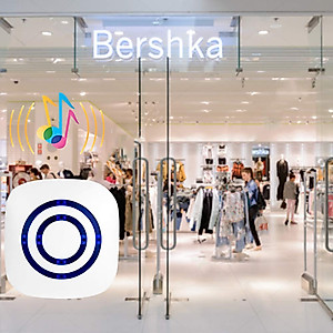 Home Security Motion Sensor Alarm Outdoor, Wireless Driveway Alert: Infrared Motion Sensor Chime Doorbell with 1 Plug-in Receiver and 2 PIR Motion Sensor Detector Alert - 38 Chime Tune - LED Indicator