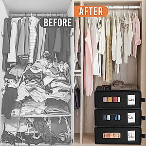 Homaisson 2-Pack Shoe Storage Organizer for Closet, Large Shoe Box Storage + 3 Pack Bed sheet organizers and storage, Foldable Sheet Set Organizers for Linen Closet (Grey+Black)