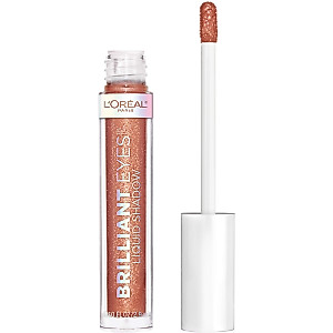 L’Oréal Paris Brilliant Eyes Shimmer Liquid Eye Shadow, Longwearing Lasting Shimmer, Crease Resistant, Flake-Proof, Precision Applicator, Quick Dry, Non-Greasy, Bronze Light, 0.1 oz.