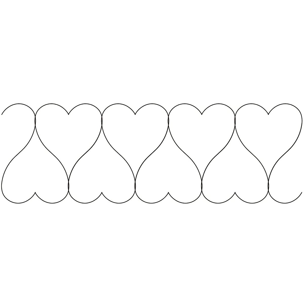 Quilting Stencils for Machine and Hand Quilting - 2 Quilting Stencils for Border Patterns - Heart Border Plastic Quilt Stencil Set with Guide