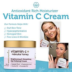 Era Organics Advanced Vitamin C Face Cream - Brightening and Nourishing with Jojoba Oil, Kakadu Plum for Fine Lines, Wrinkles