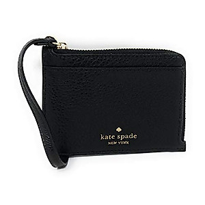 Kate Spade New York Small Card Holder Wristlet Soft Leather Black