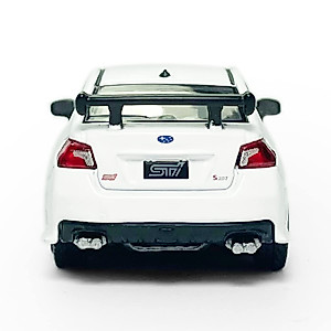 2016 Impreza WRX STI S207 Model Car 1/64 Scale Diecast Toy Cars Racing Sports Sedan Metal Alloy Friction Powered Children’s Die-cast Vehicles, Collection for Men Toys for Boys Kids Gifts, White