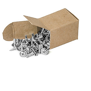 #8 x 1/2" Phillips Modified Truss Head Self-Drilling Tek Screw, Zinc-Plated Steel for Sheet Metal Attaches Wire Lath to Metal Studs - Box of 100