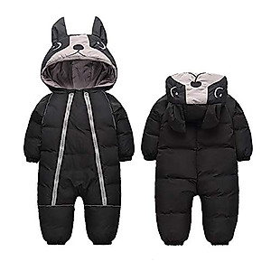 ALLAIBB Toddler Baby Boy Girl Winter Snowsuit Coat Thick Outwear Warm Hood Snow Suit Jumpsuit