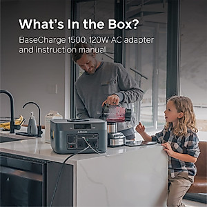 BioLite BaseCharge Rechargeable Lithium-Ion Power Station for Camping, DIY or Emergencies, BaseCharge 1500