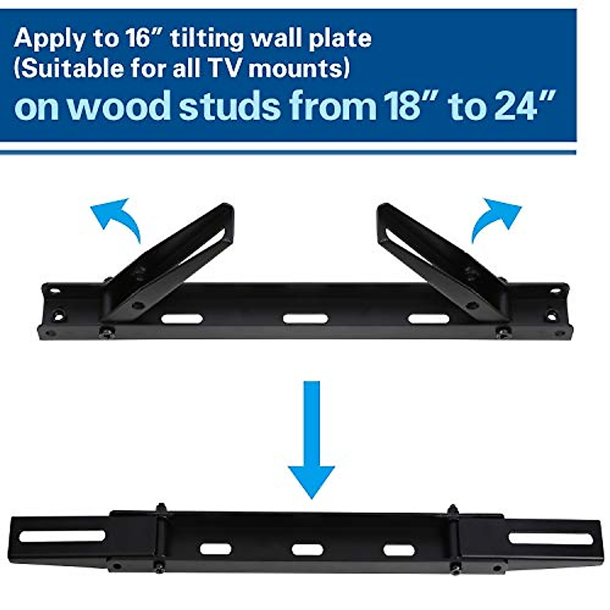 MD Mounting Dream MD5231 TV Wall Mount Extended Bracket For 16” Wall plate, Fitting 18” - 24” Wood Stud, Max Loading Capacity of 154 LB