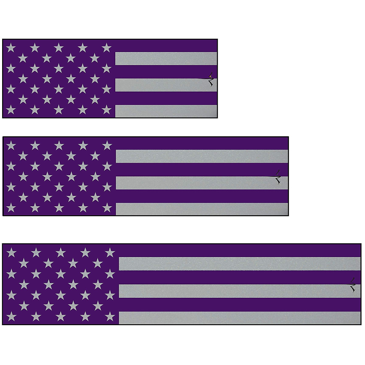 White Water Archery Purple American Flag Colors Reflective Arrow Wraps 15 Pc Pack Choose Length Width (5, 1)