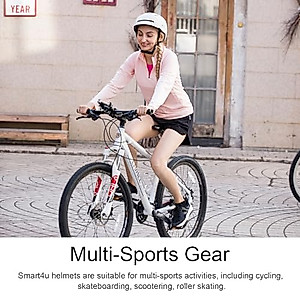 Smart4u SH50U Smart Bike Helmet with Light, Bicycle Helmet with Rear Light | Brake Warning Light | Fall Detection, CPSC Certified, Bike Helmet for Adults Men Women, Bicycle Helmet for Urban Commuter