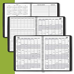 Academic Planner 2020-2021, AT-A-GLANCE Monthly Planner, 7" x 8-3/4", Medium, Black (7012705)