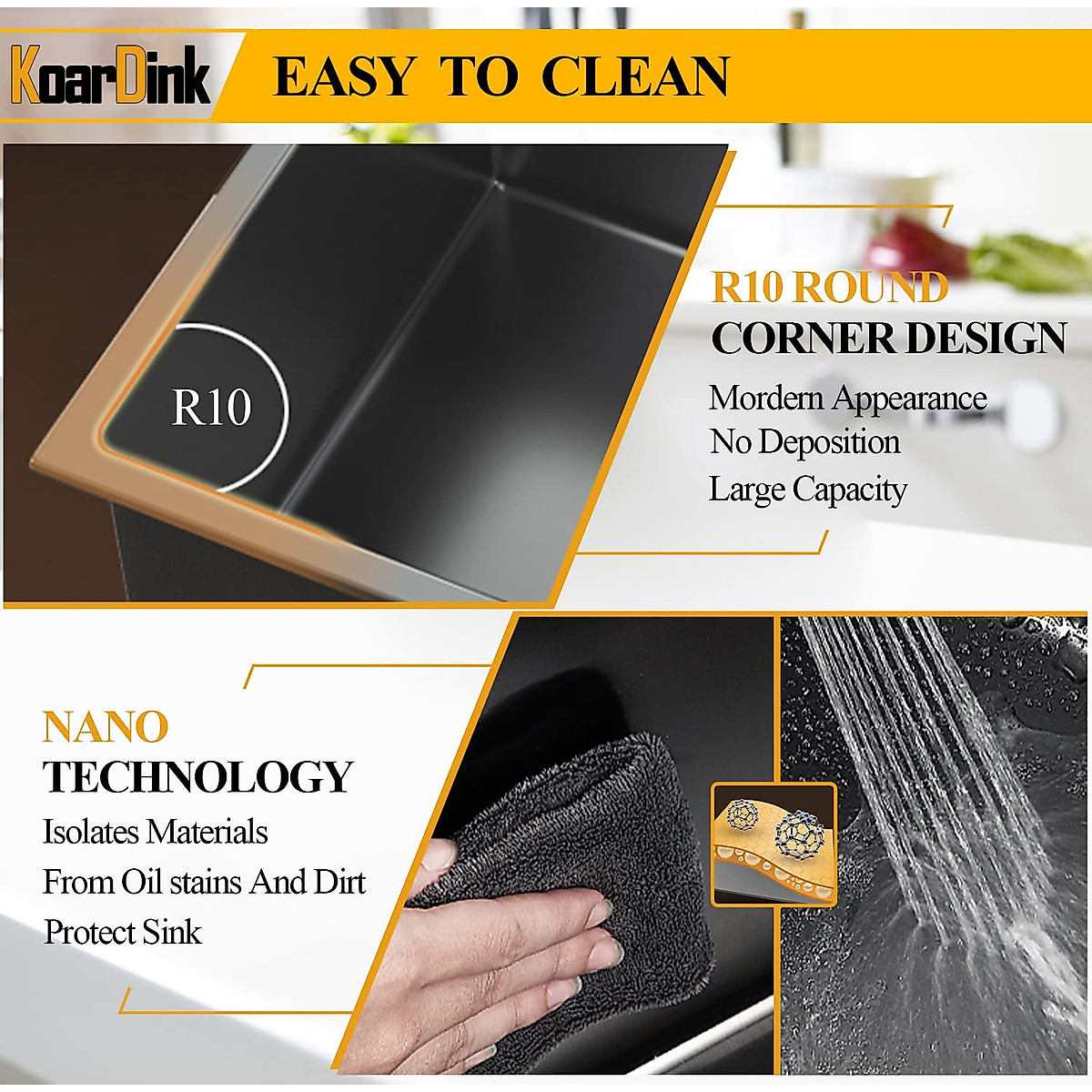 Black Kitchen Sink, Topmount Stainless Steel Bar Sink 25x18x9 Inch Drop In Single Bowl Kitchen Sink With Accessories-Sink Grid,Strainer Basket,Soap Dispenser,Drain Assembly Set For Modern Kitchen Sink