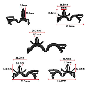 95 PCS Car Moulding Wire Harness Loom Routing Clips Fender Flare Panel Blind Rivets Rocker Clips Assortment Black Nylon for Jeep Wrangler JK 2007-2015 68039280-AA Ford GMC Chevrolet
