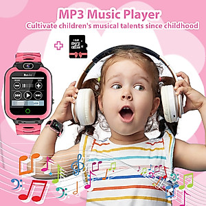 LITEYPP Kids Smart Watch, for Boys Girls 3-14 yrs, HD Touch Screen Kids Smartwatch with Call, 7 Games, Camera, Music, Educational Toys Watch for Kids Boys Girls (Pink)