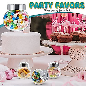 Umigy 60 Pieces Mini Glass Jars with Lids 1.7 oz Mini Candy Jars Tiny Mason Jars Small Glass Containers with Lids for Favors Wedding Gifts Spice Honey Sugar Scrub Herbs