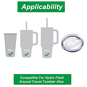 Tumbler Lids Replacement for Hydro Flask 40oz Tumbler Lid(Only for Hydro Flask 40oz Tumbler),Travel Replacement Lids Accessories Compatible for 32oz 40oz Hydro Flask Tumbler 2Pcs