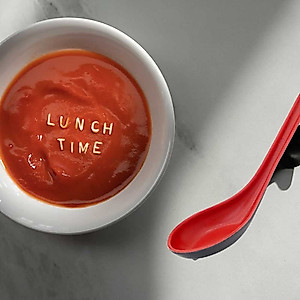 5 Pack Plastic Rice Spoons Rice Spoons Chinese Won Ton Soup Spoon Asian Plain Style Soup Spoons