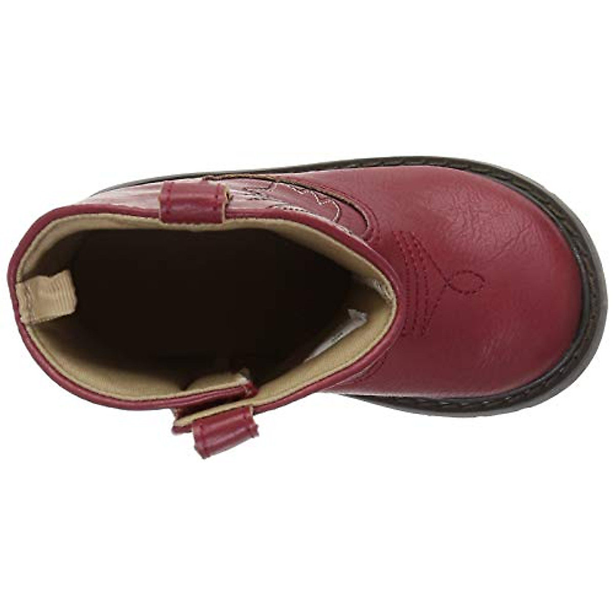 Baby Deer Round Toe Western Boot Red 2