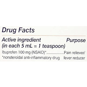 Motrin Children's Dye-Free Pain Reliever/Fever Reducer, Original Berry Flavor 4 oz (2 Pack)