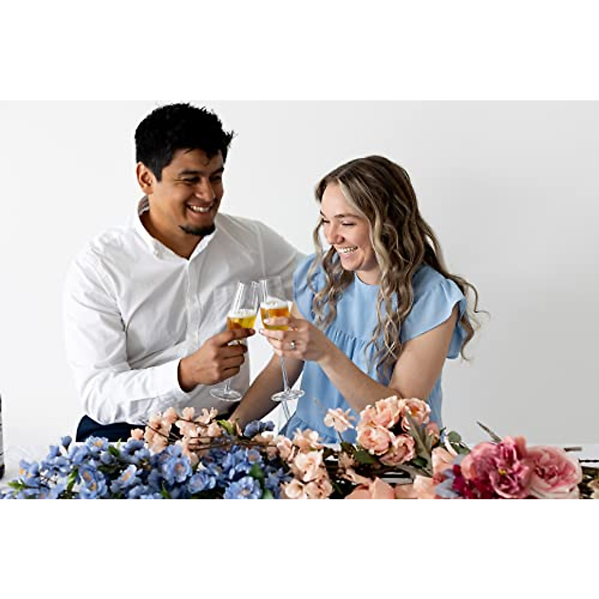 Pearhead Mr. & Mrs. Champagne Flute Set, Wedding Toasting Glasses, Wedding Champagne Glasses, His and Hers Wedding Day Glasses, Wedding or Bridal Shower Gift Idea