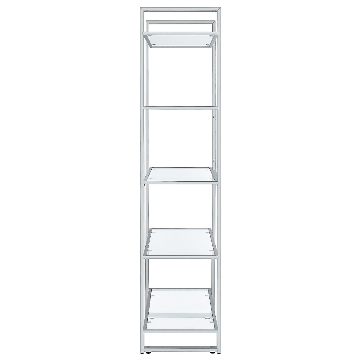 Coaster Home Furnishings Hartford Glass Shelf Bookcase Chrome