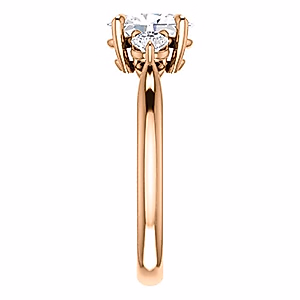 14K Gold 3 CT Oval Cut VVS1 Colorless Moissanite Engagement Ring for Womsn Bridal Set Handmade Diamond Wedding, Anniversary Rings for Gift (5)