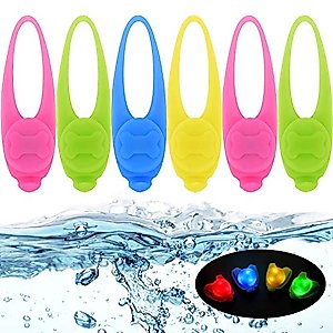 6 Pieces Pet Dog Cat Collar Lights Pet Tag Lights Dog Night Walking Safety Lights Waterproof Clip-on Pet Collar Lights for Making Your Small Medium Large Dogs Cats Visible, Colors in Random