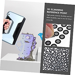 Hemoton 5 Sheets Scanner Marking Point 3D Scanning Marker 3D Scanner Targets Scanning Dots Negative Scanner Lidar Stickers 3D Scanning Reflective Point Reflective Film Adhesive Magnetic