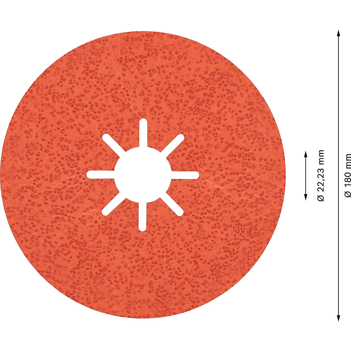 Bosch Professional 2608621828 25-Piece Prisma Ceramic Fibre Sanding Disc R782 (Metal and Stainless Steel, Ø 180 mm, grit G36, Accessories for Angle Grinders)