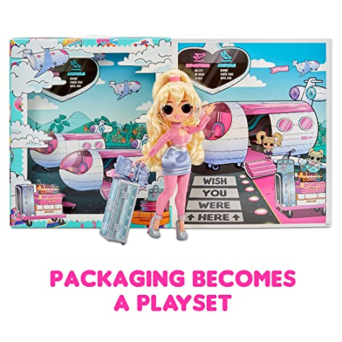 LOL Surprise OMG World Travel™ Fly Gurl Fashion Doll with 15 Surprises Including Fashion Outfit, Accessories and Reusable Playset – Great Gift for Girls Ages 4+