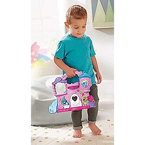 Disney Princess Toddler Toy Little People Play & Go Castle Portable Playset with Ariel & Cinderella Figures for Ages 18+ Months