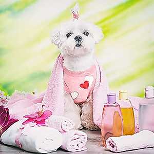 6 Pieces Puppy Clothes for Christmas Winter Warm Cute Pet Sweaters Flannel Dog Vest Paw Print Pet Dog Cat Clothes for Chihuahua Yorkies Dachshunds Male Female Dog Cat (Animal Pattern, X-Small)