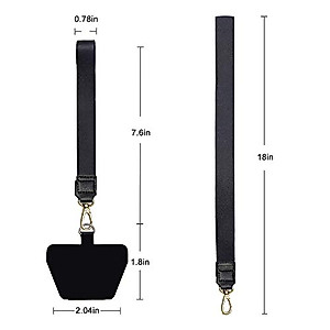 COCASES Phone Lanyard, Universal Cell Phone Neck and Wrist Nylon Strap Tether for Around The Neck, Compatible for iPhone All Smartphones