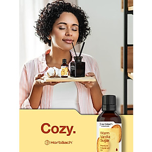 Horbäach Warm Vanilla Sugar Fragrance Oil | 1 Fl Oz (30 mL) | Premium Grade | for Diffusers, Candle and Soap Making, DIY Projects & More
