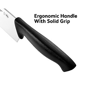 Humbee Cuisine Pro 12-Inch Chef Knife High Carbon Stainless-Steel Extra-Wide Razor-Sharp Blade Comfortable Grip Handle Dishwasher Safe, NSF Certified