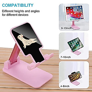 French Bulldog Yoga Cell Phone Stand Foldable Adjustable Cellphone Holder Desktop Dock Compatible with iPhone Switch Tablets (4-13")