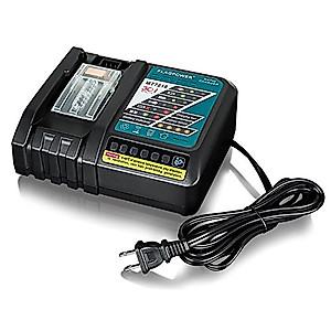 Powilling DC18RC Lithium-Ion Battery Charger with LED Screen for Makita 14.4V-18V Lithium-ion Battery BL1830 BL1840 BL1850 BL1815